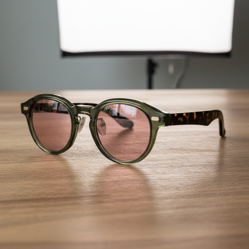 FL-41 Glasses | Rose Tinted Glasses for Light Sensitivity | TXOME